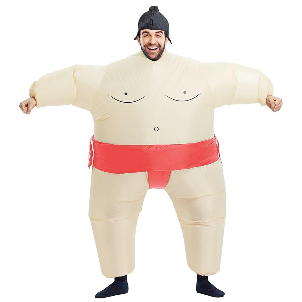 Inflatable Sumo Wrestler Suit Costume for Adult Blow up Halloween ...