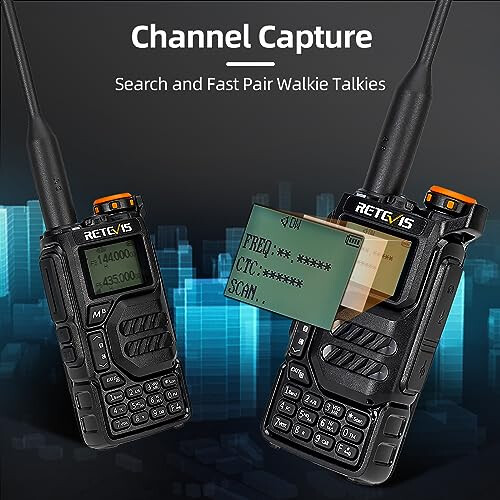 RA79 Walkie Talkie Professional, Dual Band Ham Radio with Channel Sync ...
