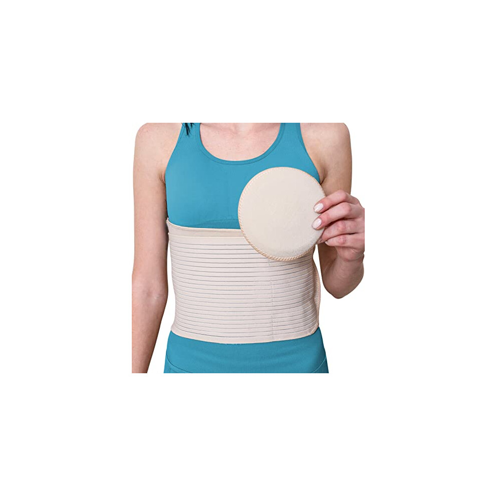 Hernia Belt for Men and Women - Beige Abdominal Binder for Umbilical Hernias & Navel Belly ...