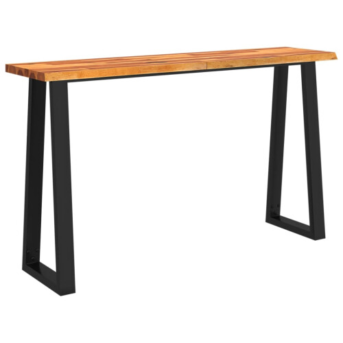 vidaXL Console Table Side Table with Live Edge Sofa Table Solid Wood ...