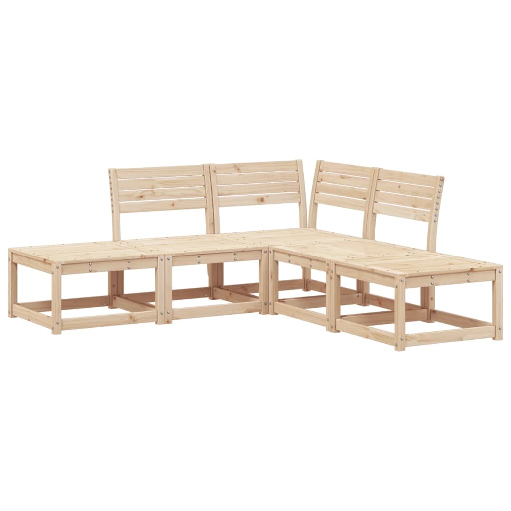 vidaXL Garden Sofa Set 5 Piece Outdoor Sofa Set Corner Sofa Solid Wood Pine on OnBuy