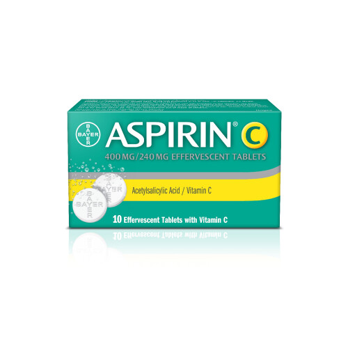 Aspirin-C Vitamin C Effervescent 10 Tablets|Pain Relief|Reduces Fever ...