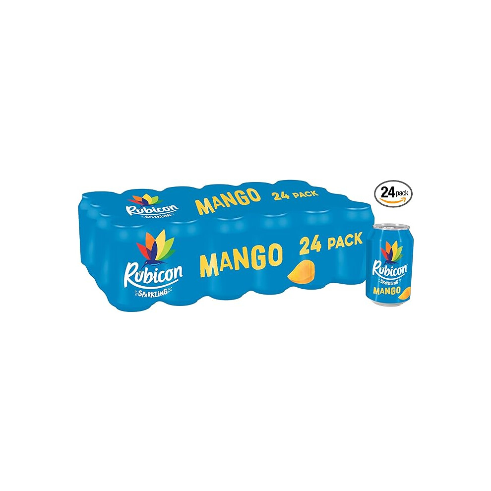 RUBICON 24 Pack Mango Flavoured Fizzy Drink with Real Fruit Juice ...