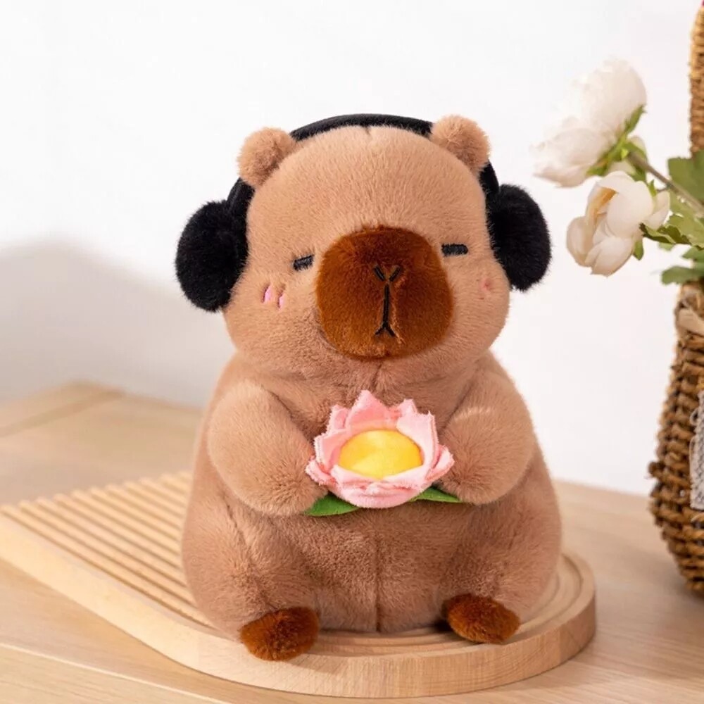 (brown, 25cm) Luck Capybara Plush Doll Monkey Capybara Anime Fluffty ...
