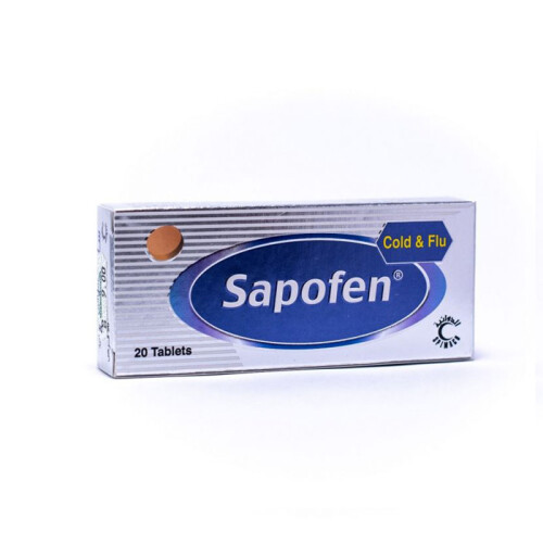 Sapofen Cold & Flu Tab 20'S Cough Relief, Mucus Reduction, Chest ...