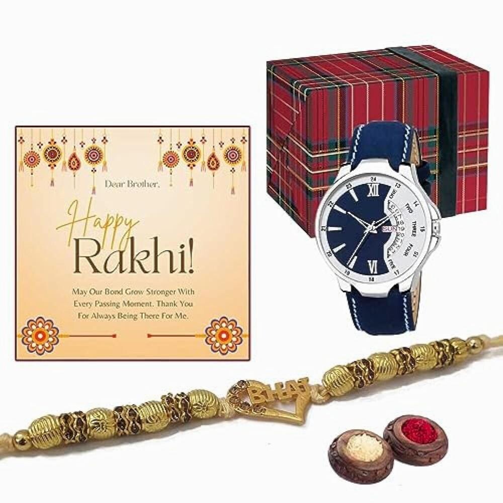 Novel Plated 'Bhai' Rakhi Rakhi Greetings Message Card Raksha Bandhan ...