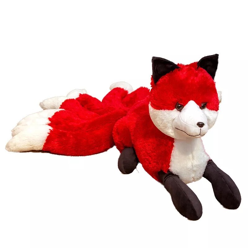 (-Red-, 32*63 cm) Doll Plush Tv Cartoon Kyuubi Kitsune Nine Tailed ...