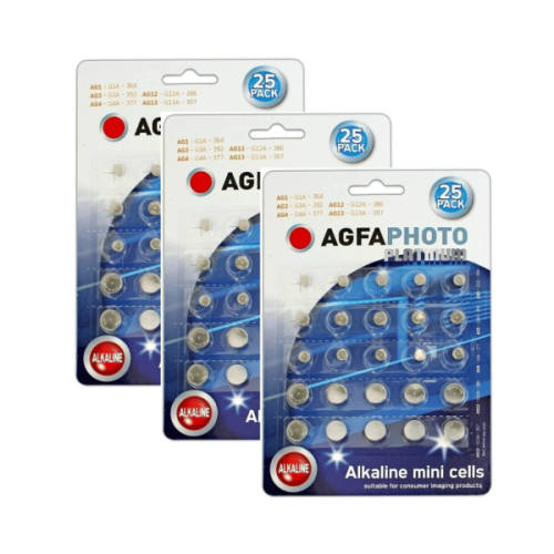 Agfa Photo Alkaline Power Mixed Watch Battery 25 Cells in a Pack - Pack ...