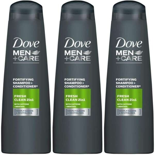 Dove Men + Care Shampoo & Conditioner Fresh Clean Caffeine + Menthol ...