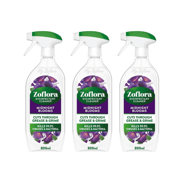 Zoflora Multi-Purpose Disinfectant Cleaner Midnight Blooms 800ml - Pack ...