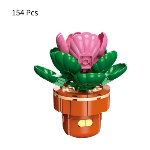 (Kale) Plant Mini Brick Pot Model Diy Kit Building Blocks Toy Flower ...
