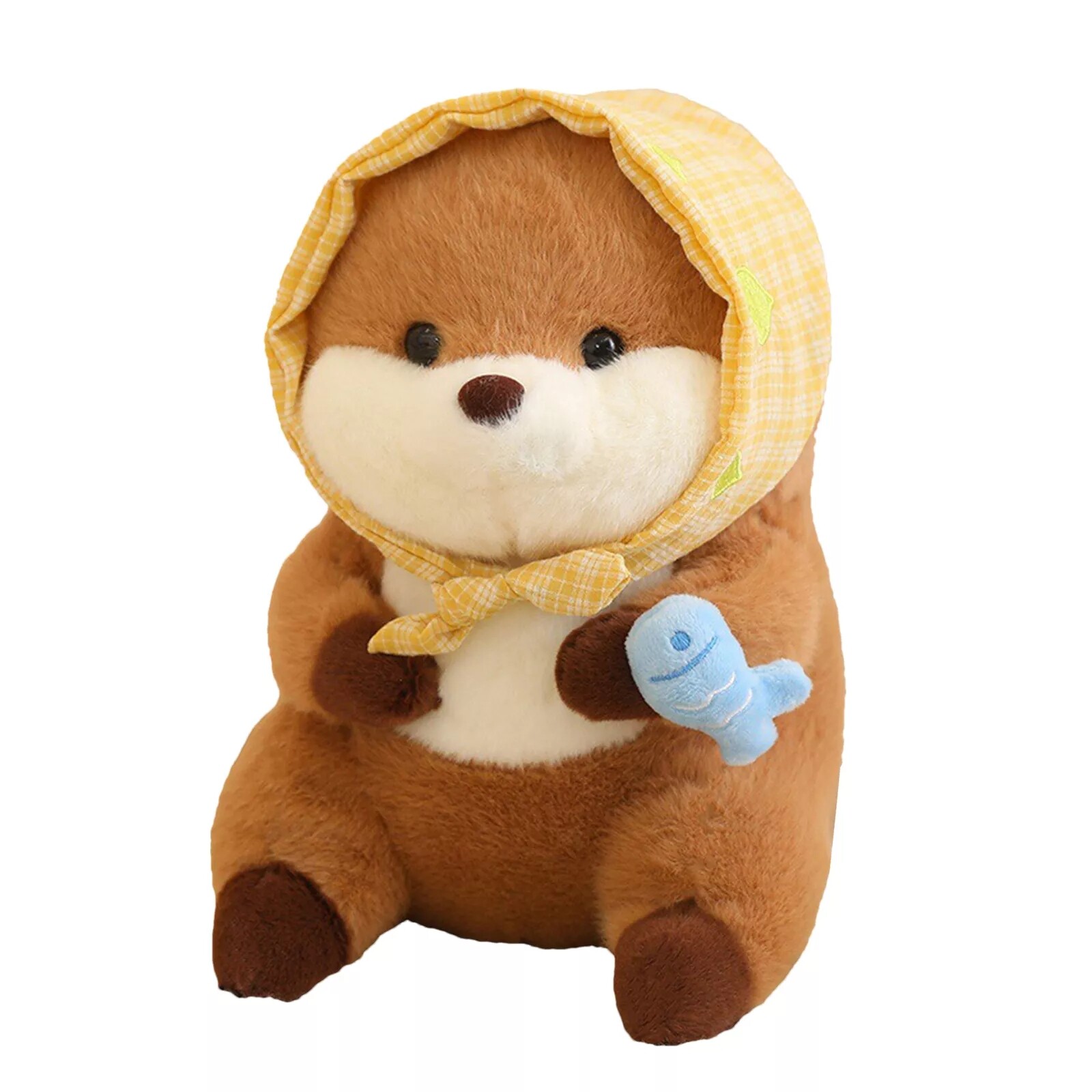 (Turbaned capybara eats blue fish) Plush Capybara Stuffed Animal Cute ...
