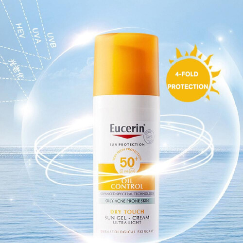Eucerin Facial Sunscreen SPF 50 Oil Control UV Protection Refreshing on ...