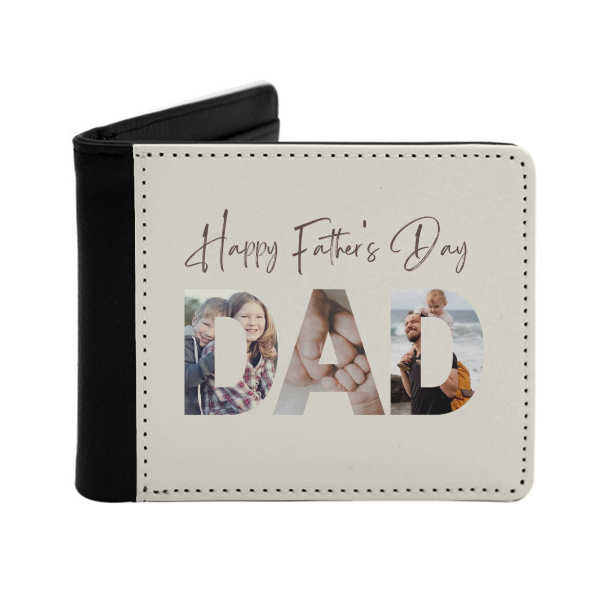 (Neutral Brown Personalised Typography Father's Day) Custom Leather ...