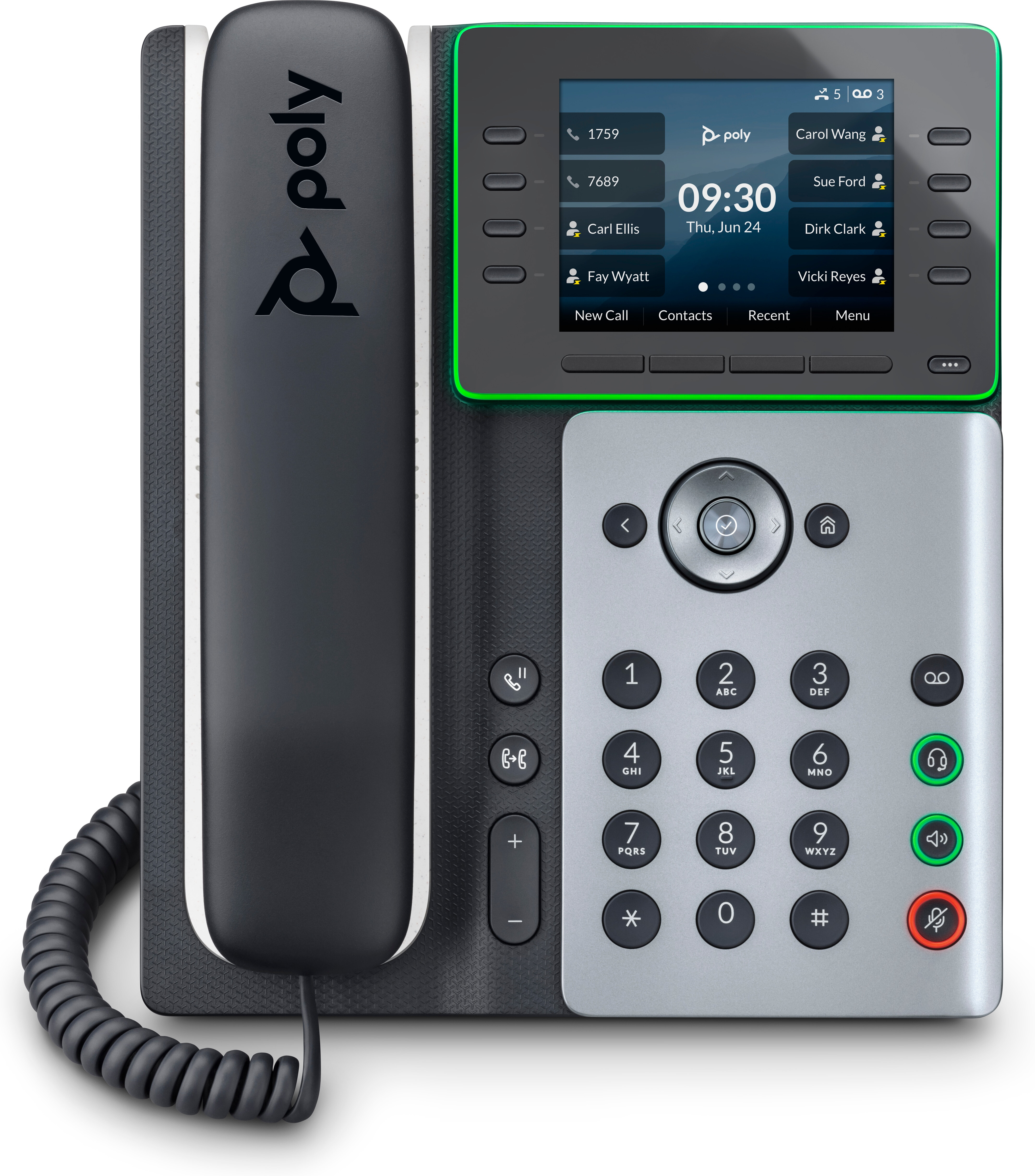 Téléphone VoIP - HP - Poly Edge E350 - 8 boutons - Bluetooth - Écran 3 ...