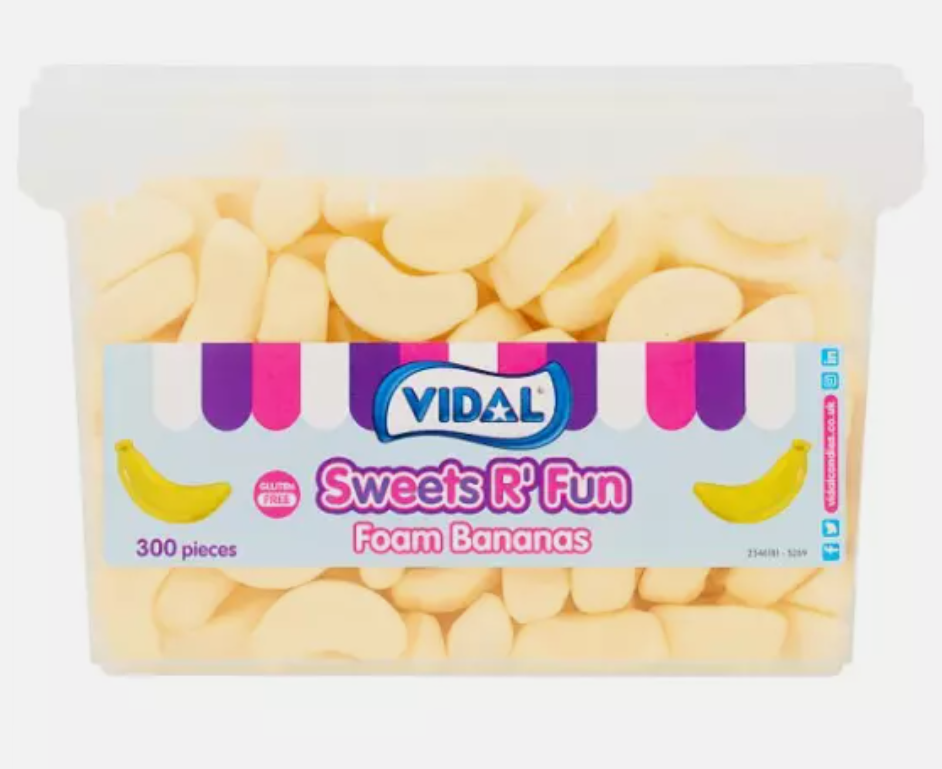 Vidal Foam Bananas Tub 300 Pieces on OnBuy