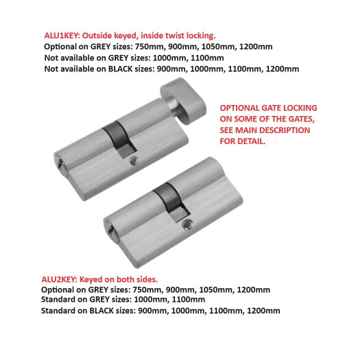 (900mm Wide x 1800mm High) Harrogate Aluminium Black Garden Gate 1800mm ...