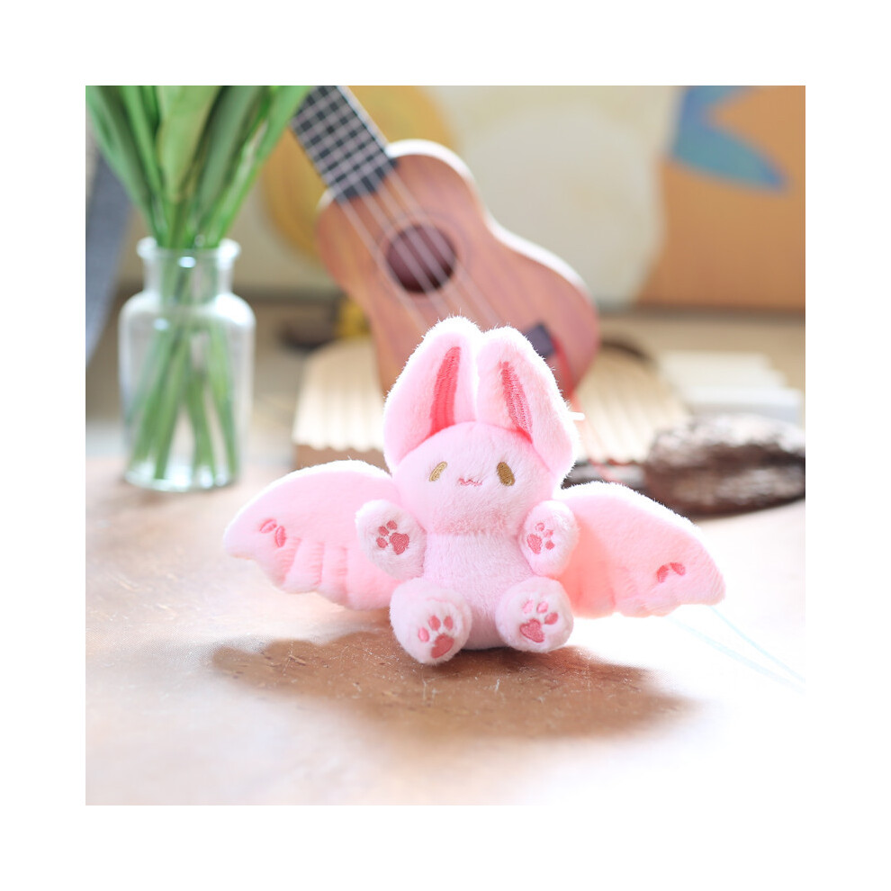 Pink Rabbit Cute Bat Plush Toy Soft Pp Cotton Stuffed Animal Adorable Bunny 15cm on OnBuy