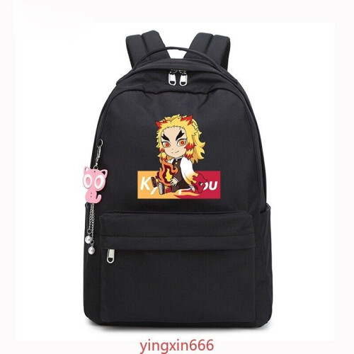 Anime Kimetsu No Yaiba Rengoku Kyoujurou Student Backpack School Bag ...