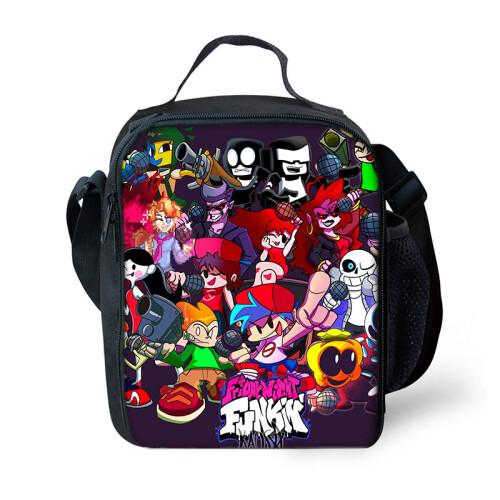 (Style P) Friday Night Funkin Fnf Lunch Bags Thermal School Handbag For ...