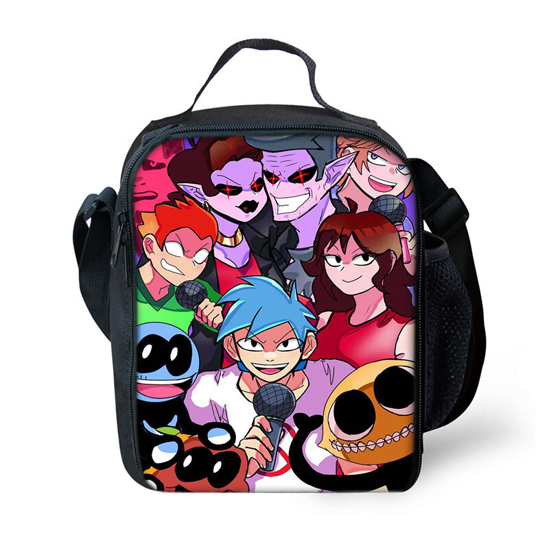 (Style H) Friday Night Funkin Fnf Lunch Bags Thermal School Handbag For ...