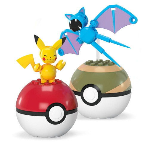 Pokémon MEGA Construction Set Poké Ball Collection: Pikachu & Zubat on ...