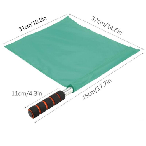 (Green) Soccer Referee Flag Red White Yellow Blue Green Color Hand Flag ...