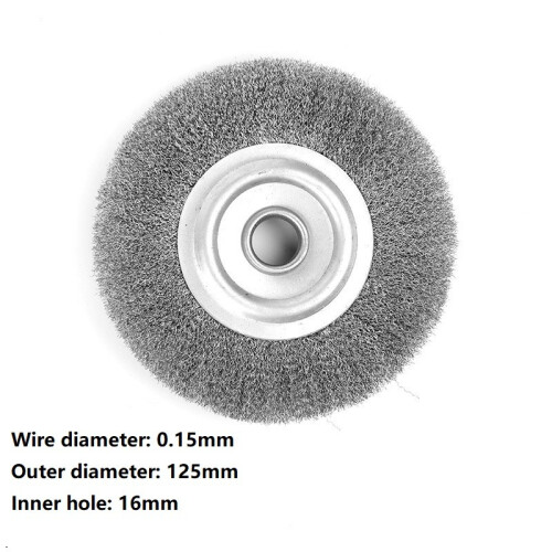 5inch Crimped Stainless Steel Wire Wheel Brush Bench Grinder Abrasive ...