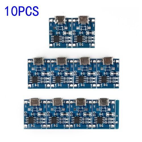 10pcs TP4056 Micro USB Charger Module 5V 1A Lithium Battery Charging ...