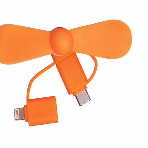 3-IN-1 SMART PHONE COOLING Mini FAN for iPhone 5S 6 7 8 X micro-B type ...
