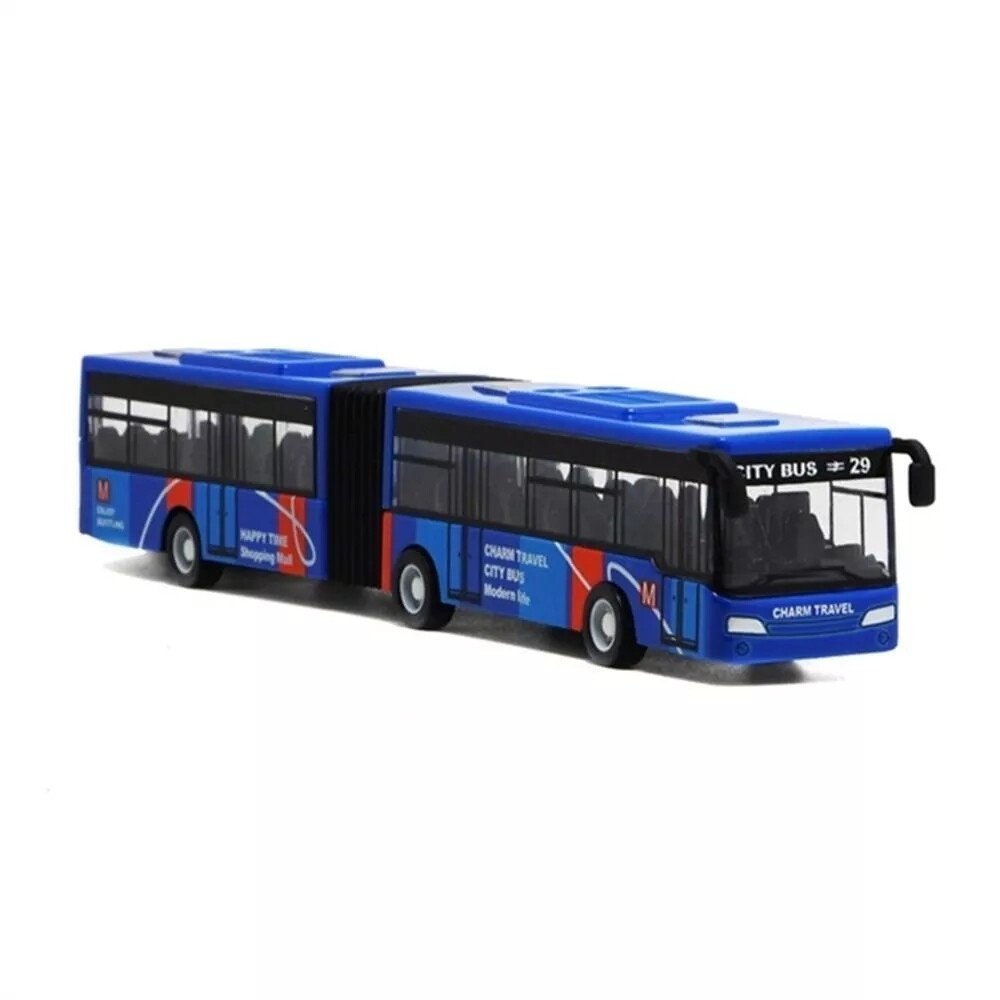 (blue) Set Toddlers Child Articulated Bus Diecast Bus Toy Bus Model ...
