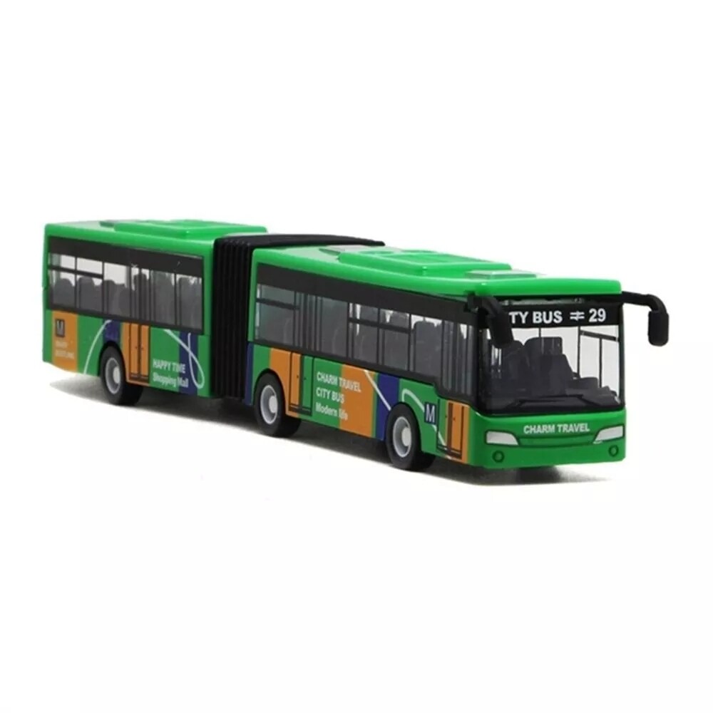 (green) Set Toddlers Child Articulated Bus Diecast Bus Toy Bus Model ...