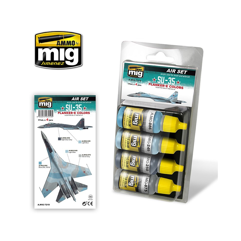 Ammo by MIG Su-35 Flanker E Colours For Model Kits MIG 7219 on OnBuy