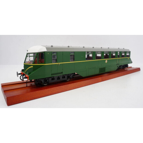 Heljan AEC Railcar BR Green w/Speed Whiskers (White Cab Roofs) O Gauge ...