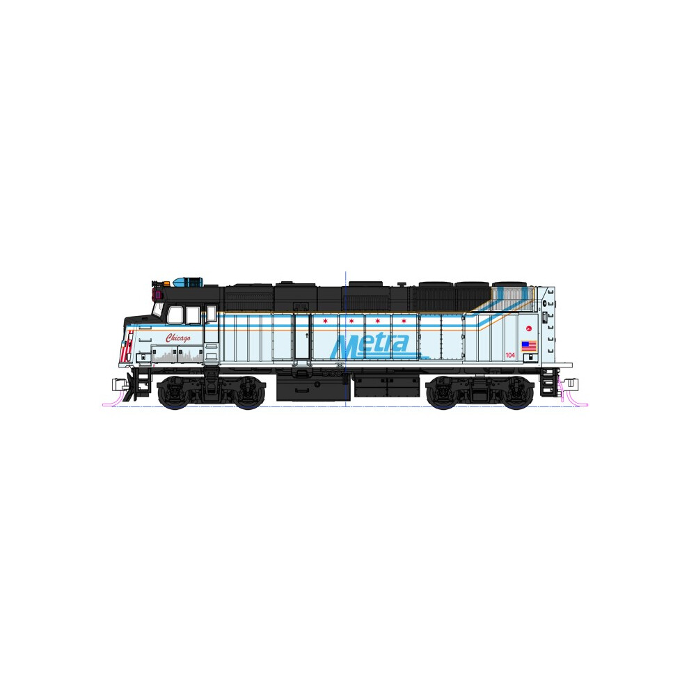 Kato EMD F40PH Chicago Metra 104 'City of Chicago' K176-CHICAGO N Gauge ...