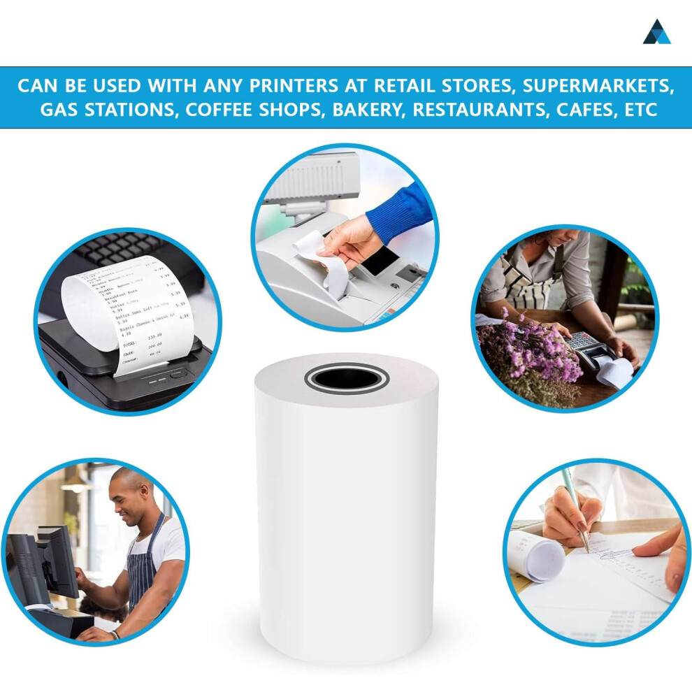 (40) Nationwide Paper 57x40 mm, Thermal Till Rolls for Credit Card PDQ ...