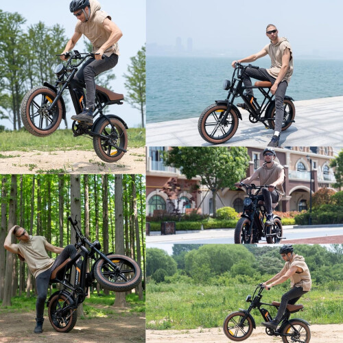 (COLORWAY Electric Bikes,20'' Off-Road EBike with 4.0 Fat Tire,250W ...