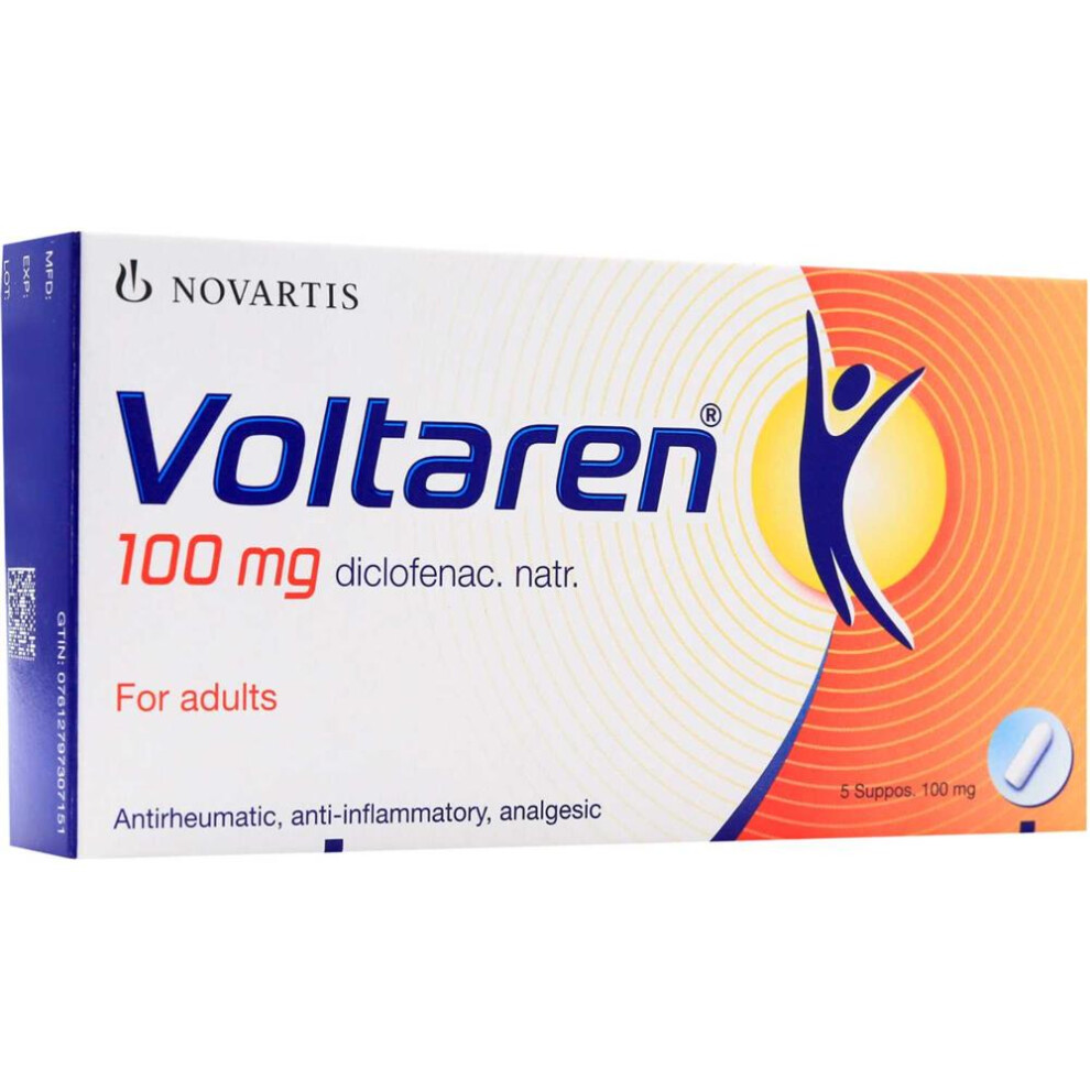 Voltaren (Diclofenac Sodium) 100mg Suppository 5's | Pain Relief ...