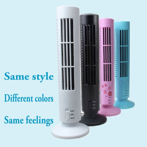 USB Laptop PC Mini No Leaf Air Conditioner Cooling Cool Desk Tower Fan ...