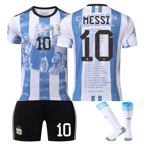 (MESSI 10, Kids 22(120-130CM)) New 2324 Argentina World Cup winner ...