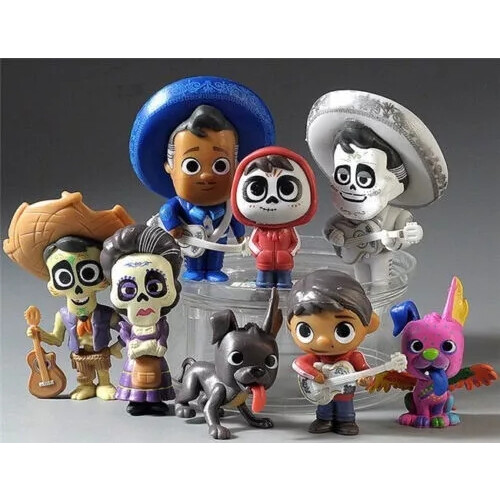 8Pcs Disney Coco Movie Figure Toy Set Miguel HECTOR Dante Imelda Pepita ...