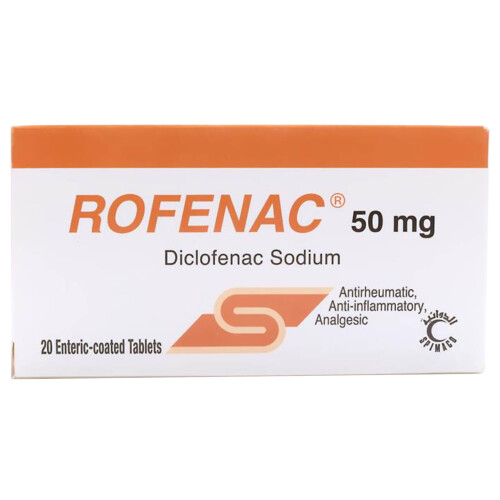 Rofenac 50mg Enteric-Coated Tablets 20's | Diclofenac Sodium | Reduce ...