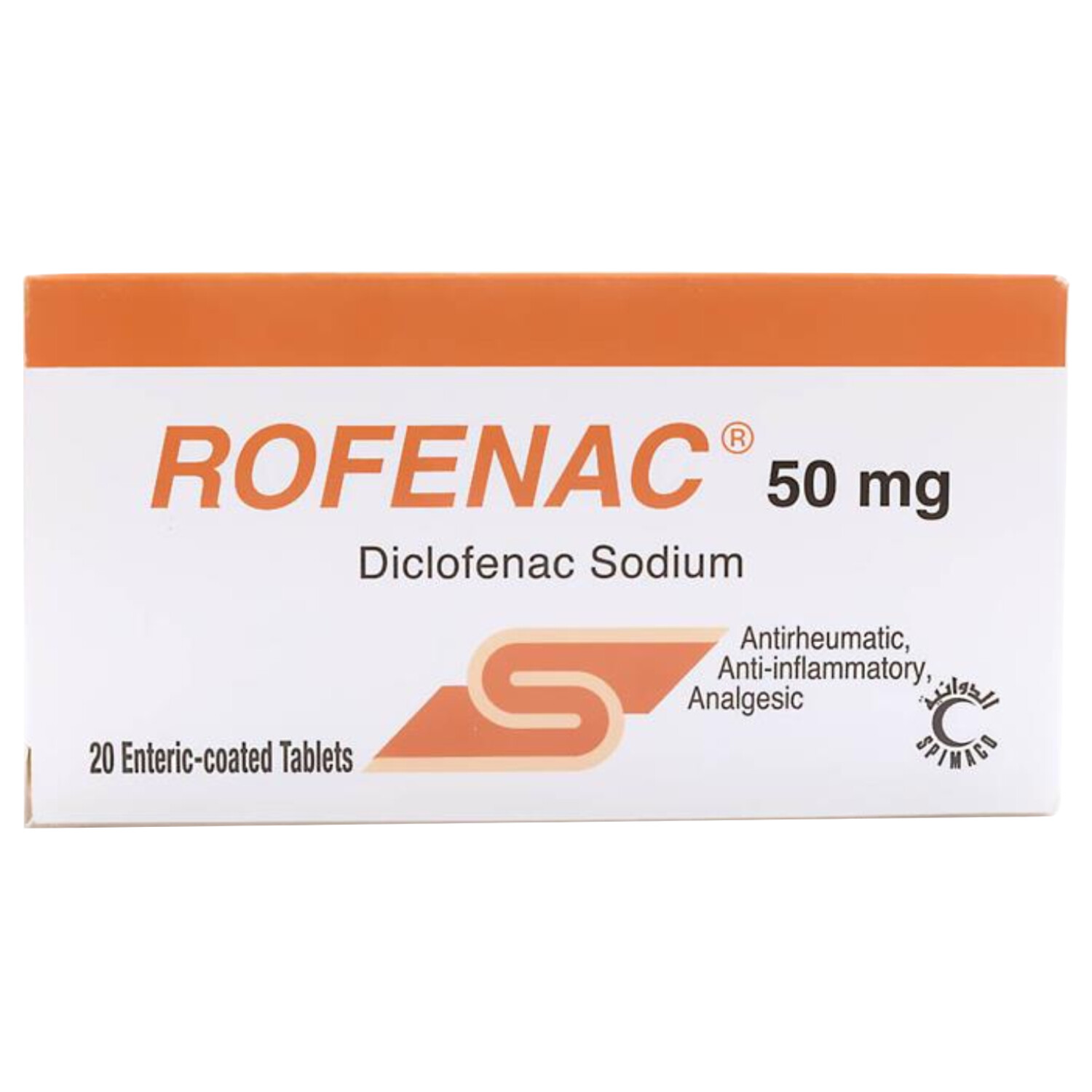 Rofenac 50mg Enteric-Coated Tablets 20's | Diclofenac Sodium | Reduce ...