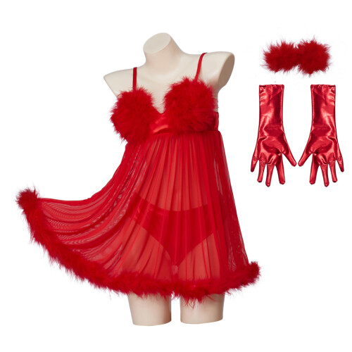 (XS) Austin Powers Fembot Cosplay Red Slip Dress Suit on OnBuy