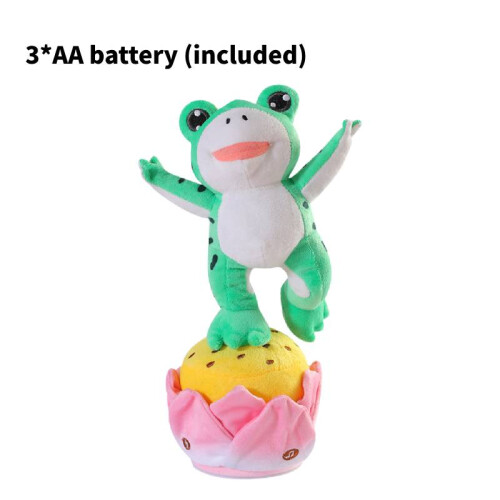 (Frog) Animal Panda Frog Electric Stuffed Singing Dance Recording Spin ...