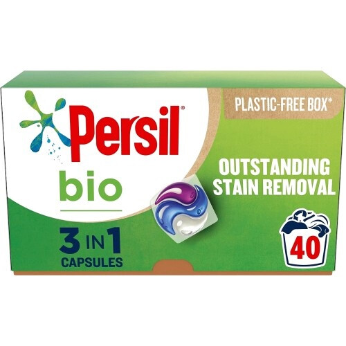 Persil Bio 3 in 1 Washing Capsules Plastic Free 3x 40 Washes = 120 ...