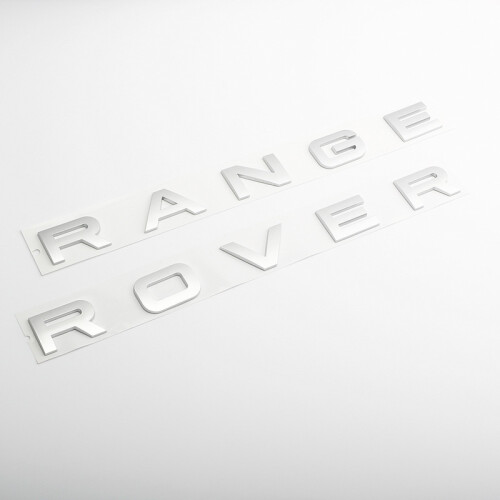 (Matt Silver RR) 3d ABS Logo Range Rover Letters Emblem Sticker Car ...