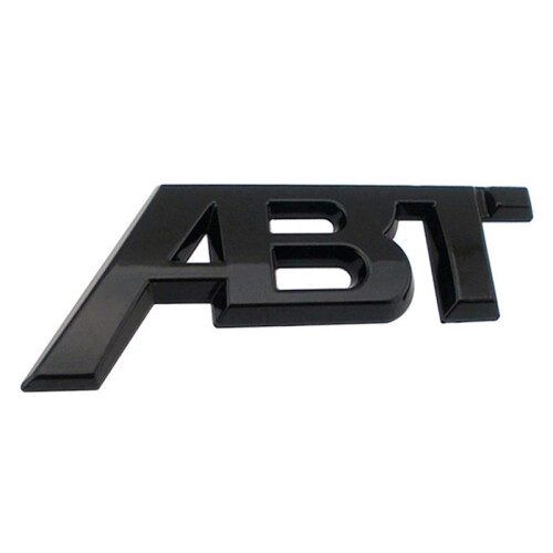 (Sticker Glossy Black) 3D Metal ABT Logo Emblem Car Front Grill Rear ...