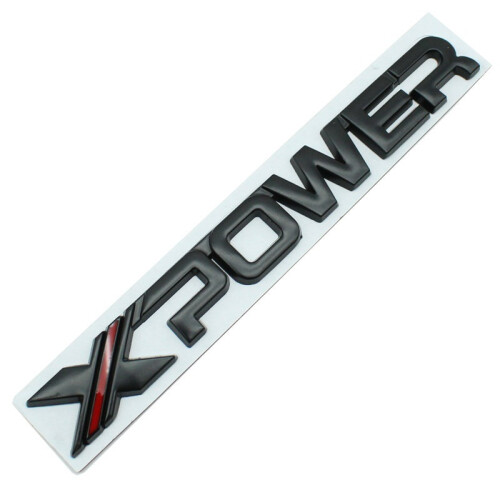 (XPOWER Black Red) 3D Metal Black Logo X XPOWER Emblem Car Fender Badge ...