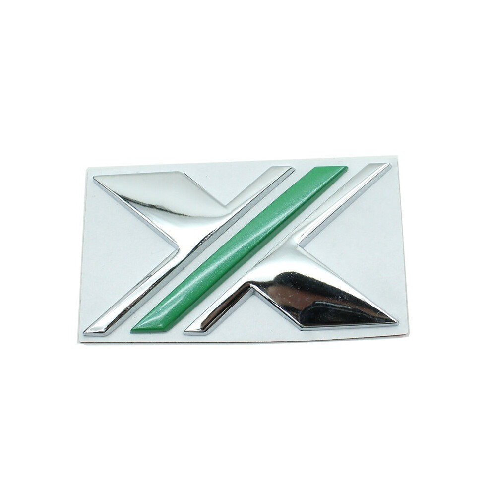(X Silver Green) 3D Metal Black Logo X XPOWER Emblem Car Fender Badge ...